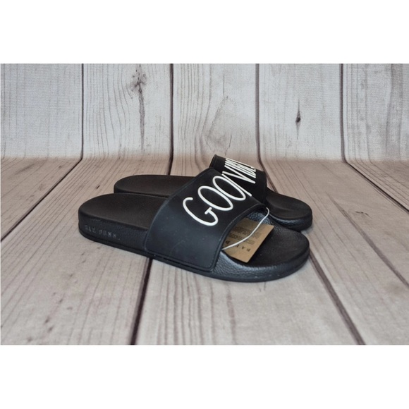 Rae Dunn | Shoes | Rae Dunn Good Vibes Womens Sz 8 Black White Slip On ...